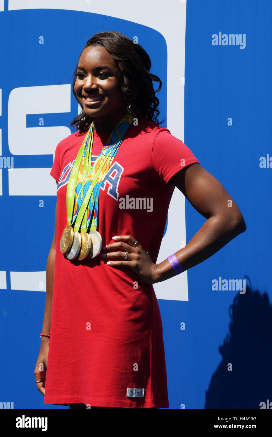 Simone Manuel, Olympic swimmer and four time Olympic medalist on August ...