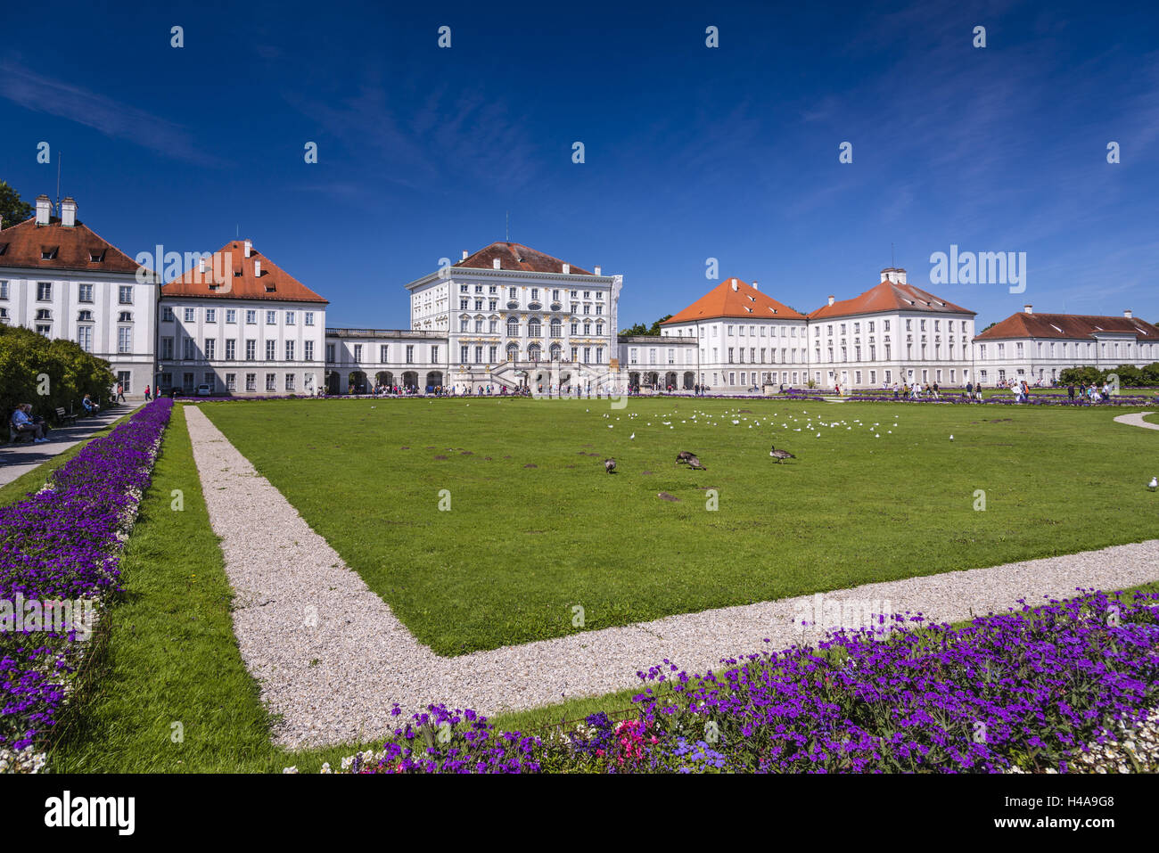 Germany, Bavaria, Upper Bavaria, Munich, lock nymph castle, east facade ...