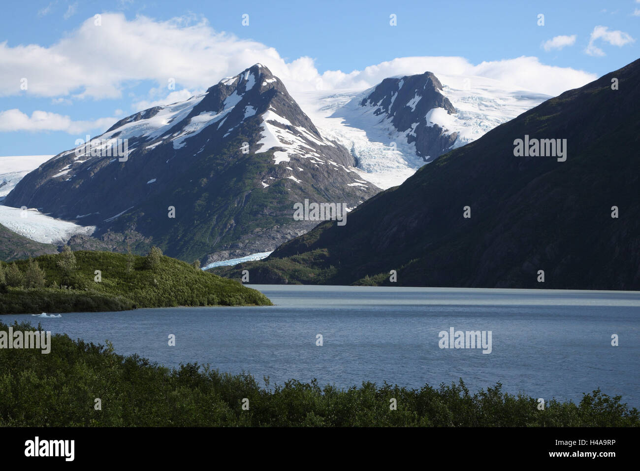 Alaska, scenery, nature, lake, mountains, snow Stock Photo - Alamy