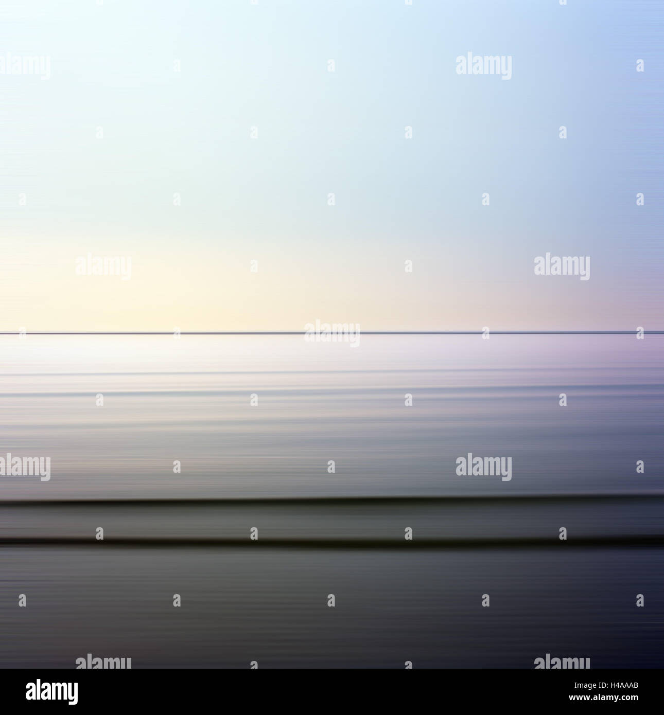 The North Sea, windless, waves, horizon Stock Photo - Alamy