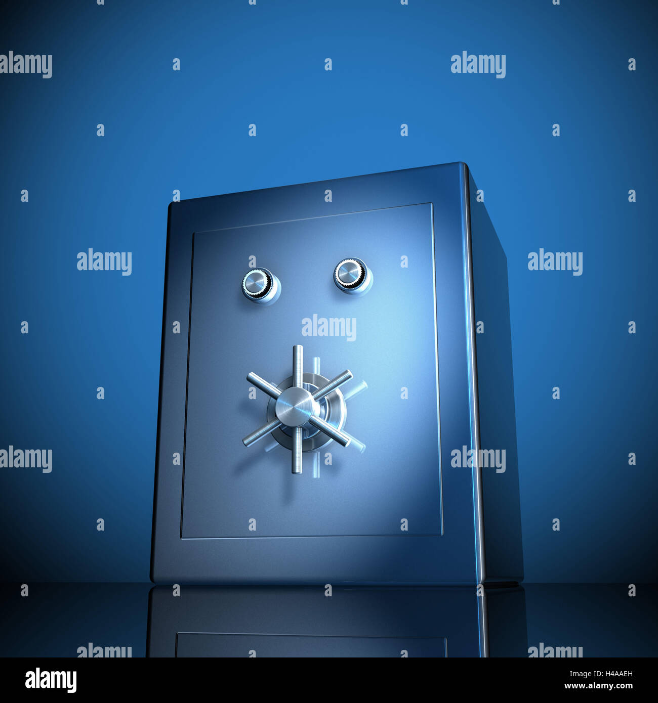 Safe, background blue Stock Photo - Alamy