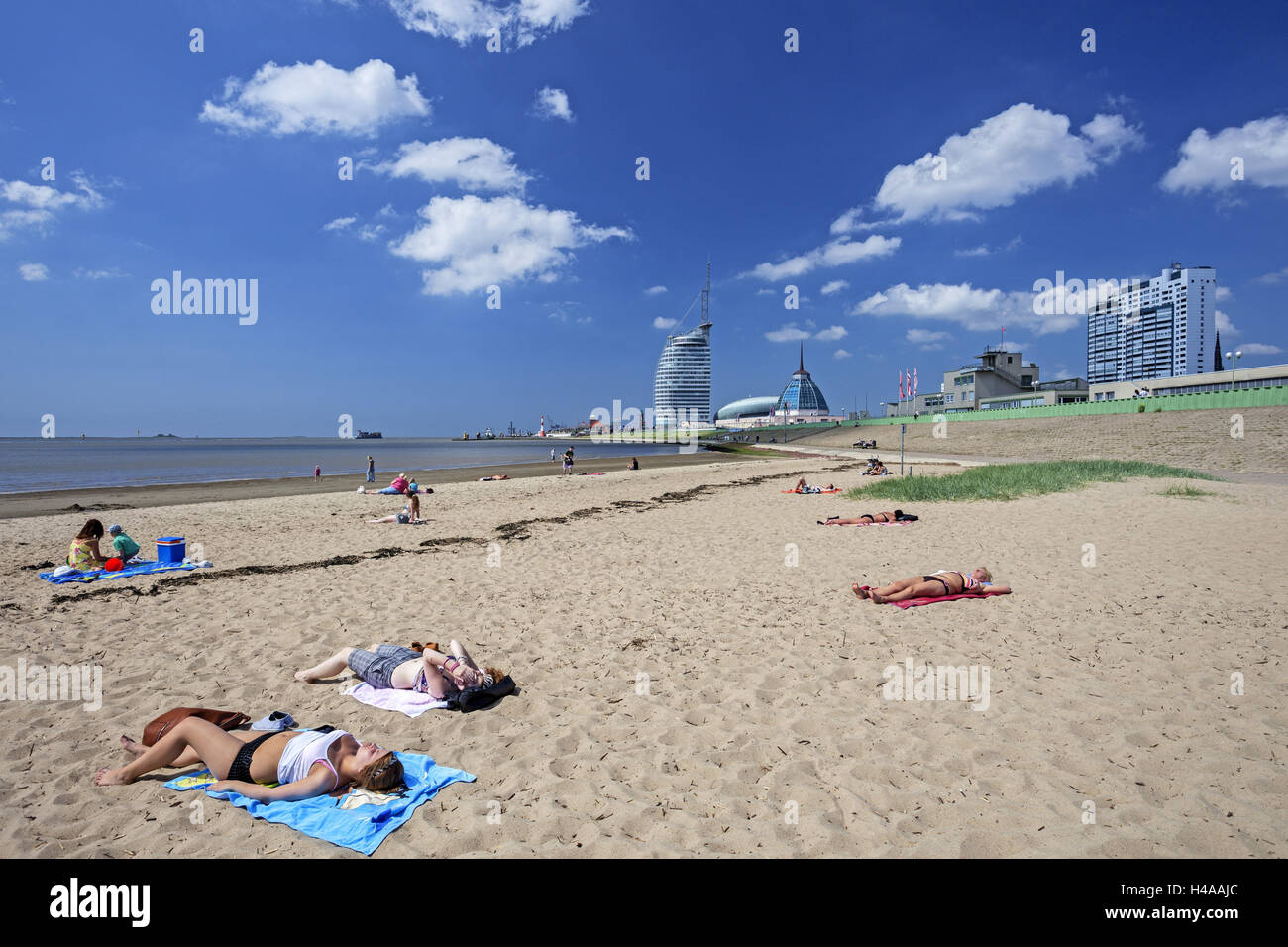 Weser beach swimming area, Atlantic Sail city hotel, Germany ...