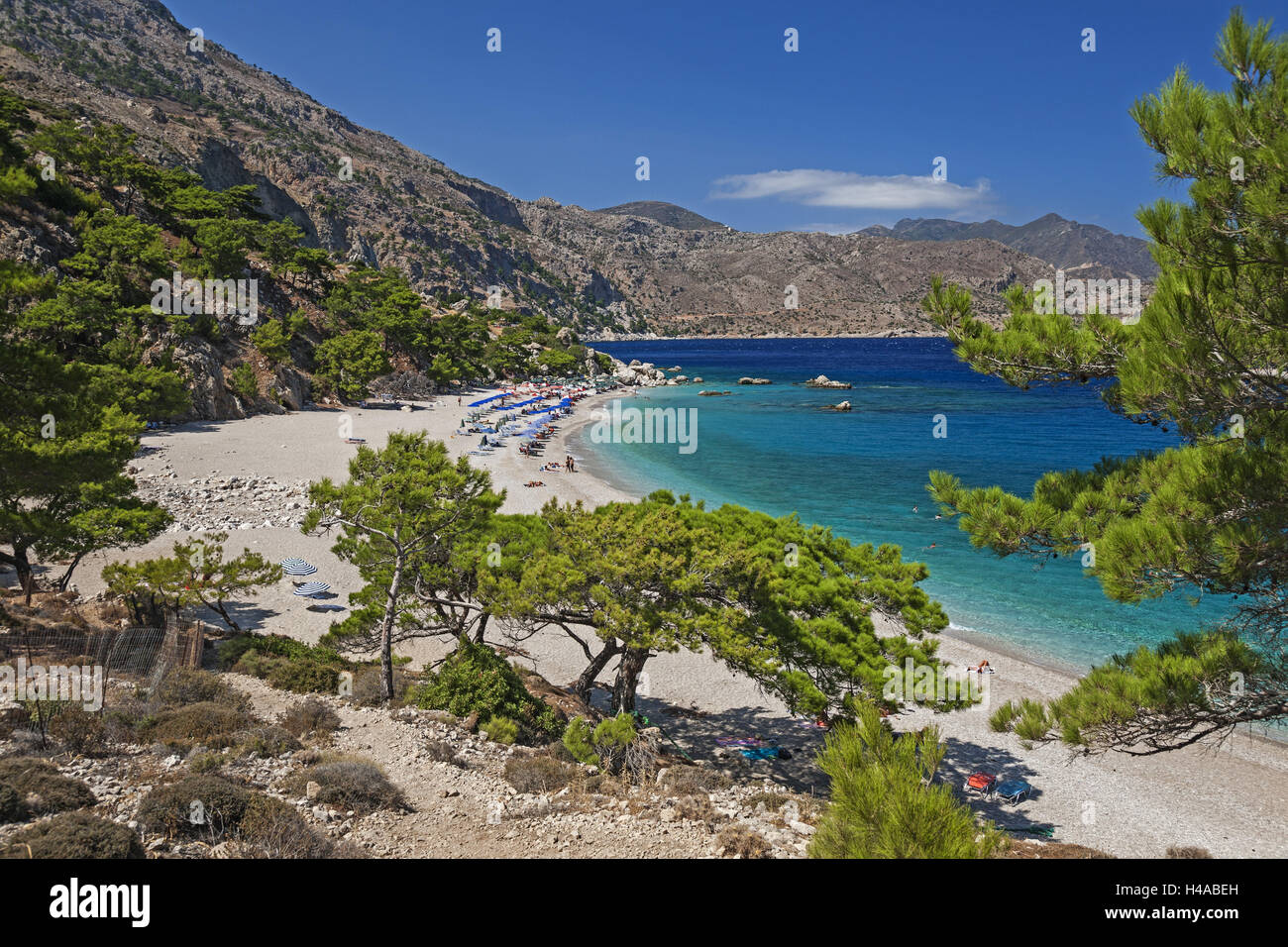 Greece, Karpathos, Apella, bathing bay, overview Stock Photo - Alamy