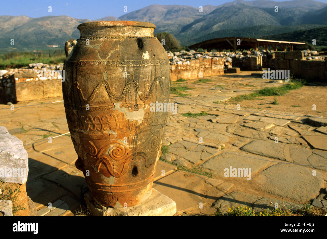 Greece, Crete, Malia, antique palace complex from minoischer time ...