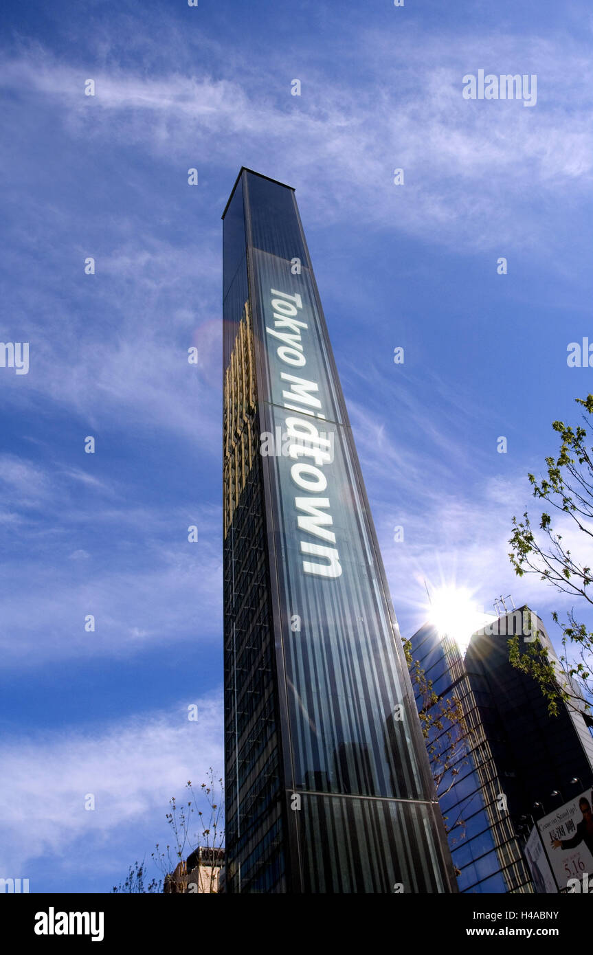 Japan, Tokyo, part town Roppongi, sign, Tokyo Midtown, back light, Asia ...