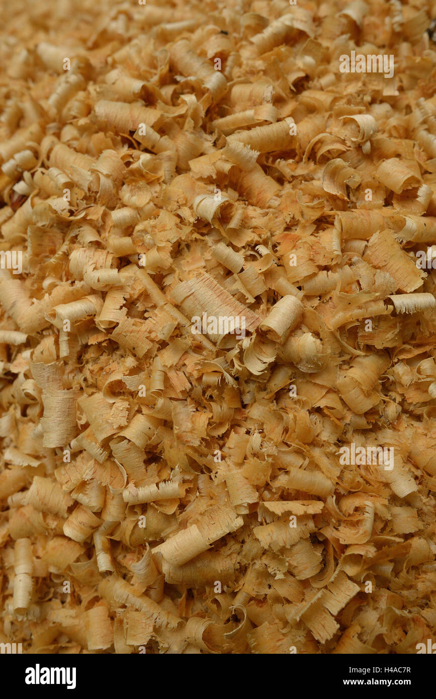 Wood shavings, medium close-up Stock Photo - Alamy