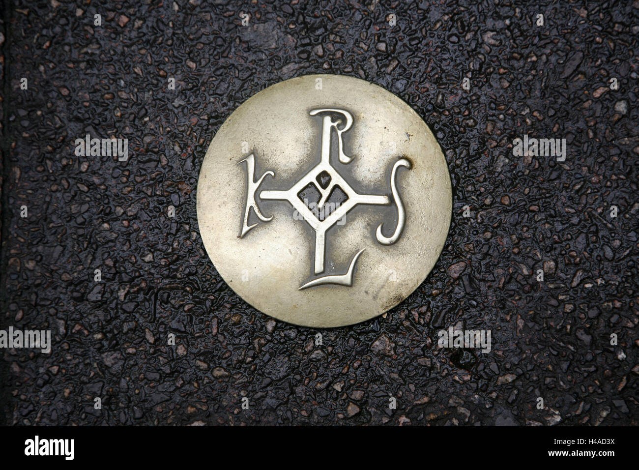 Germany, North Rhine-Westphalia, Aachen, monogram pound sign Stock ...