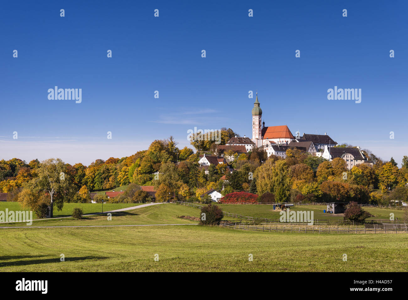 Germany, Bavaria, Upper Bavaria, 'Fünf Seen Land' (region), Andechs ...