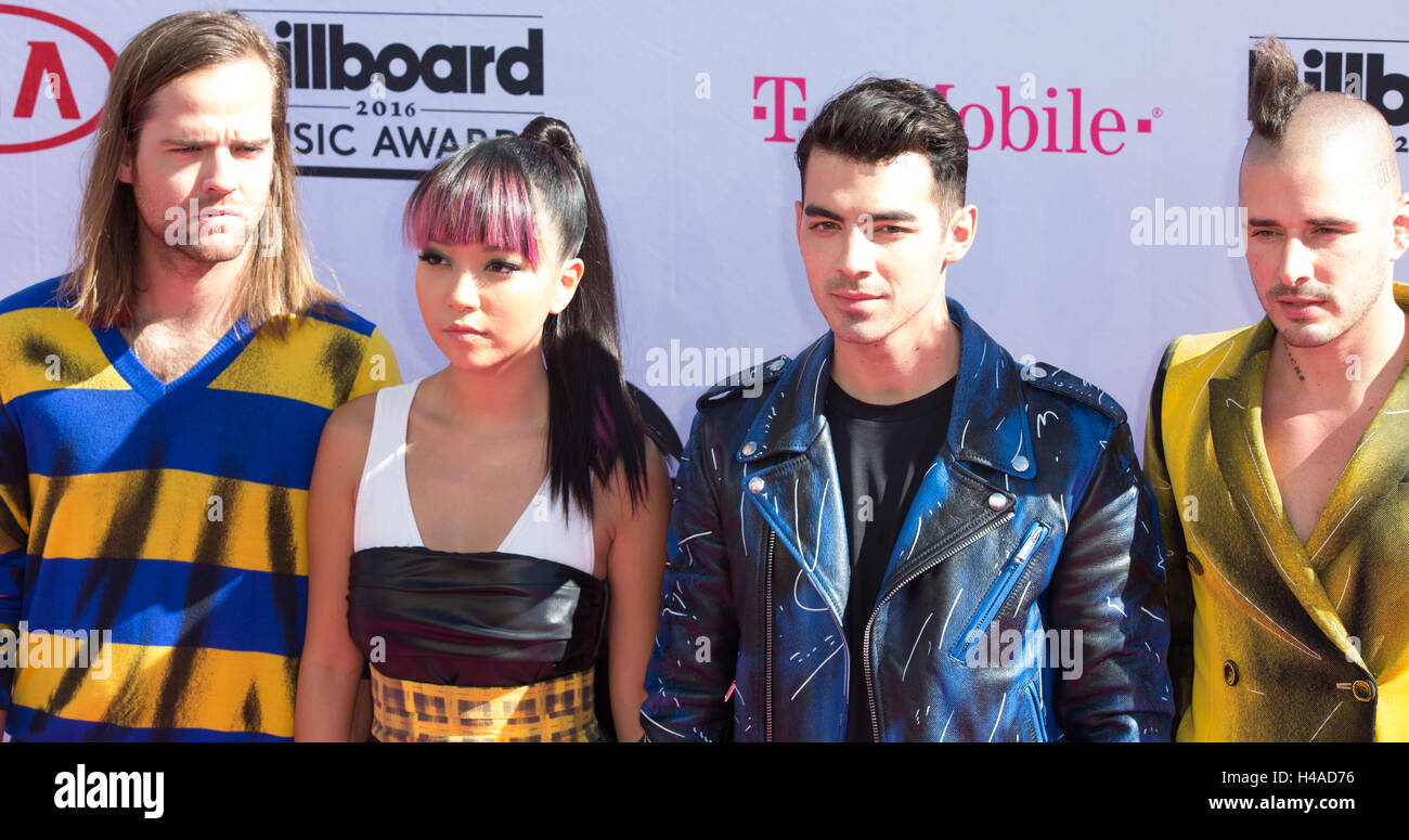 Jack Lawless, JinJoo Lee, Joe Jonas and Cole Whittle of DNCE attend ...