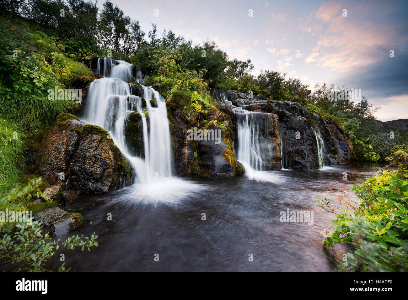 Iceland, waterfall, rush, mood Stock Photo - Alamy