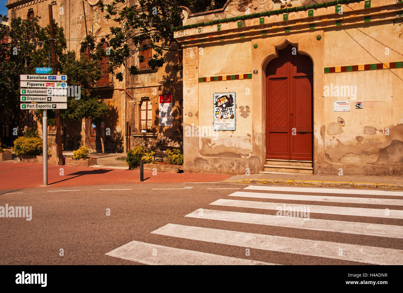 Portbou, Spanish border town close to the South of France Stock Photo ...