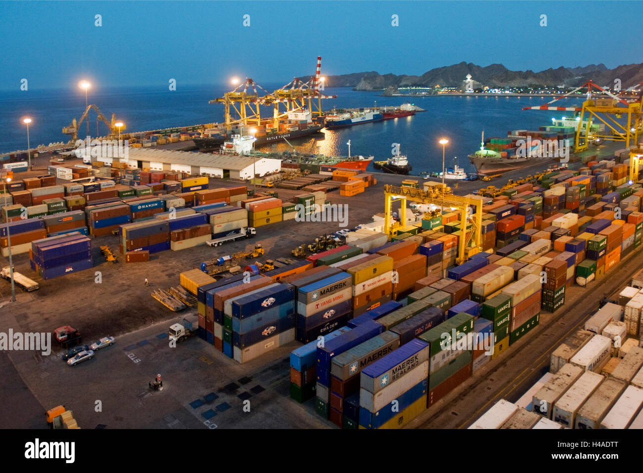 Oman, Muscat, courage yard, container port Mina Quaboos Stock Photo - Alamy