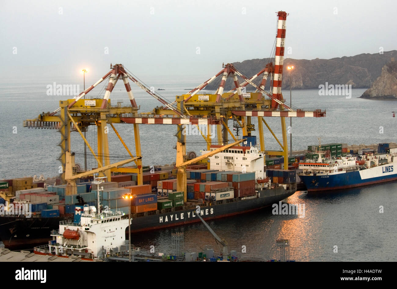 Oman, Muscat, courage yard, container port Mina Quaboos Stock Photo - Alamy