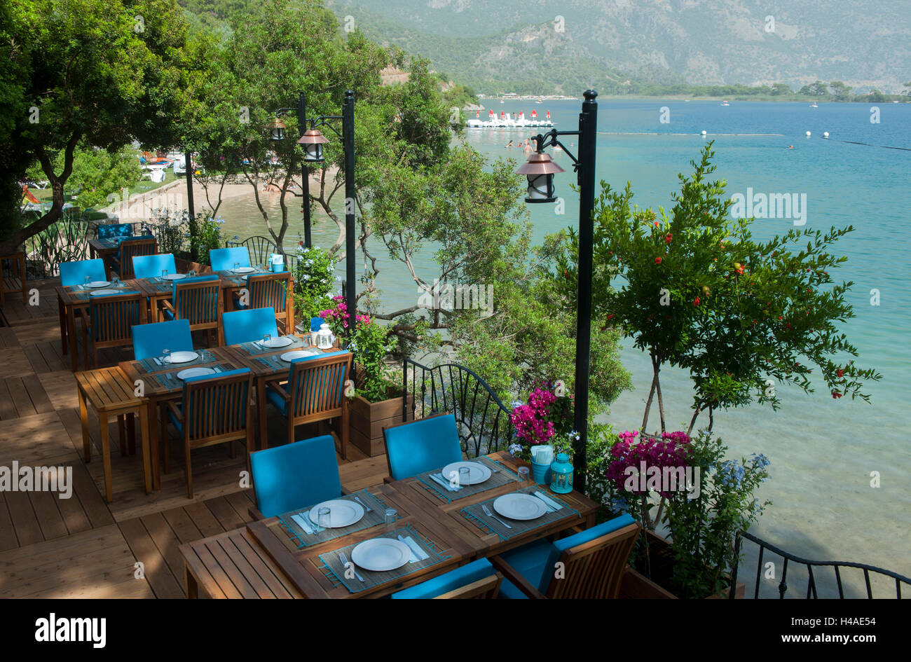 Turkey, province of Mugla, Fethiye, Ölü Deniz, Beach club of Sun city ...