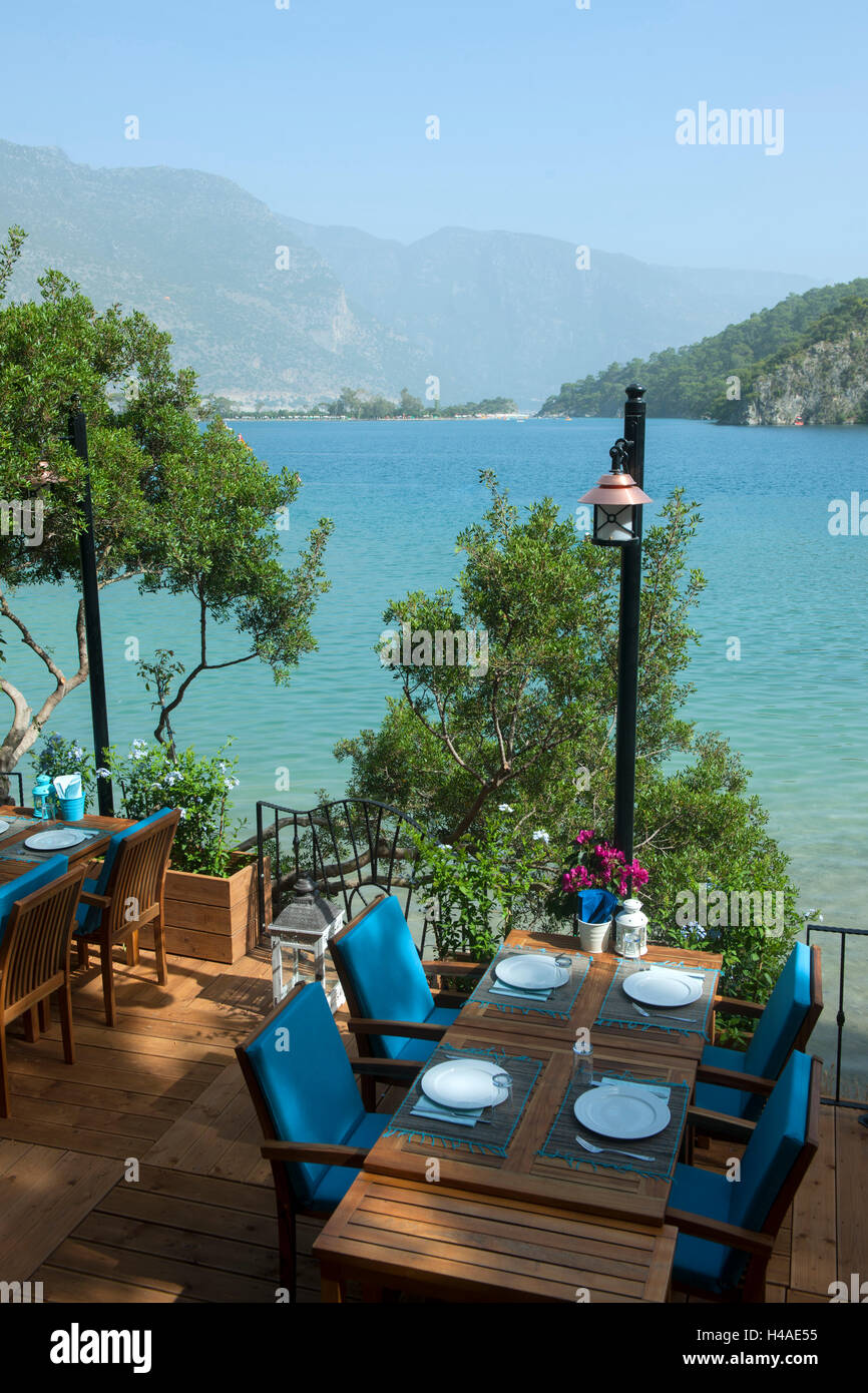 Turkey, province of Mugla, Fethiye, Ölü Deniz, Beach club of Sun city ...