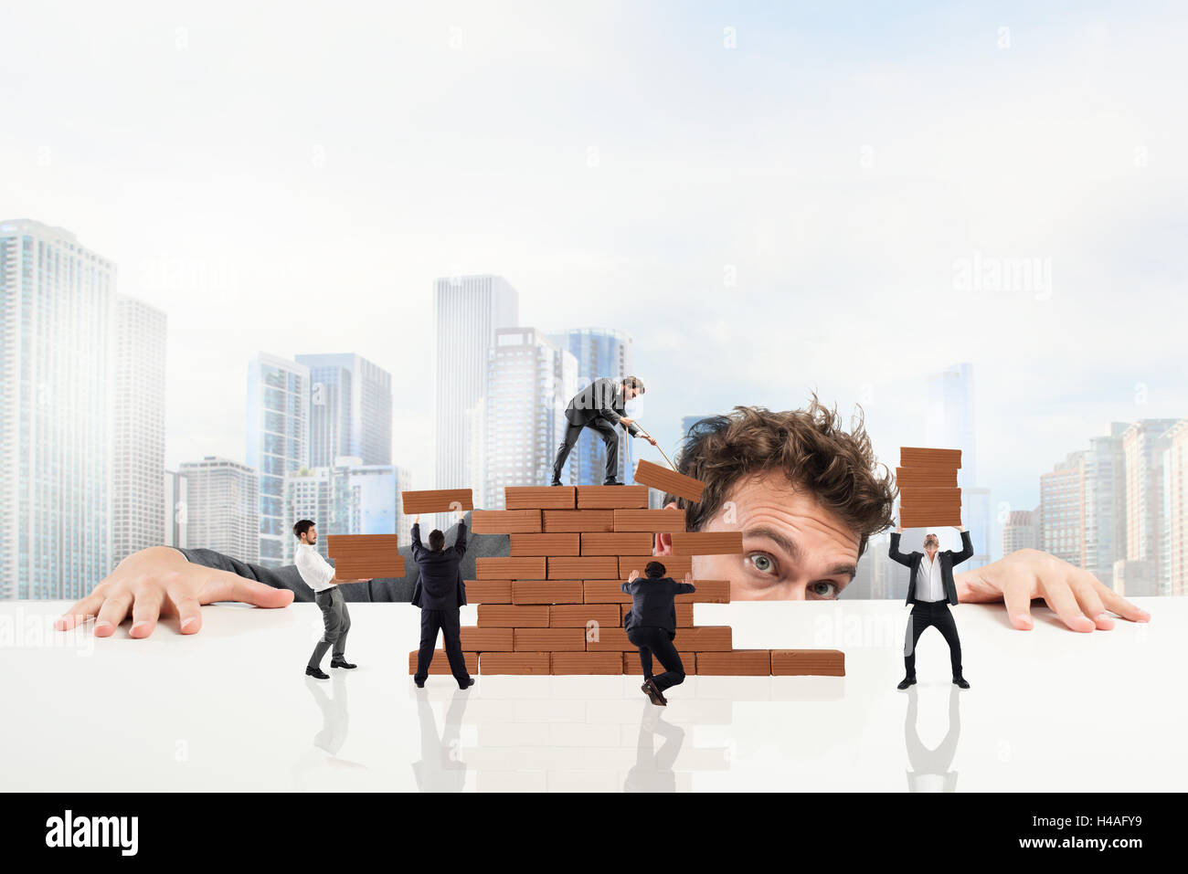 Boss builds a business team Stock Photo - Alamy
