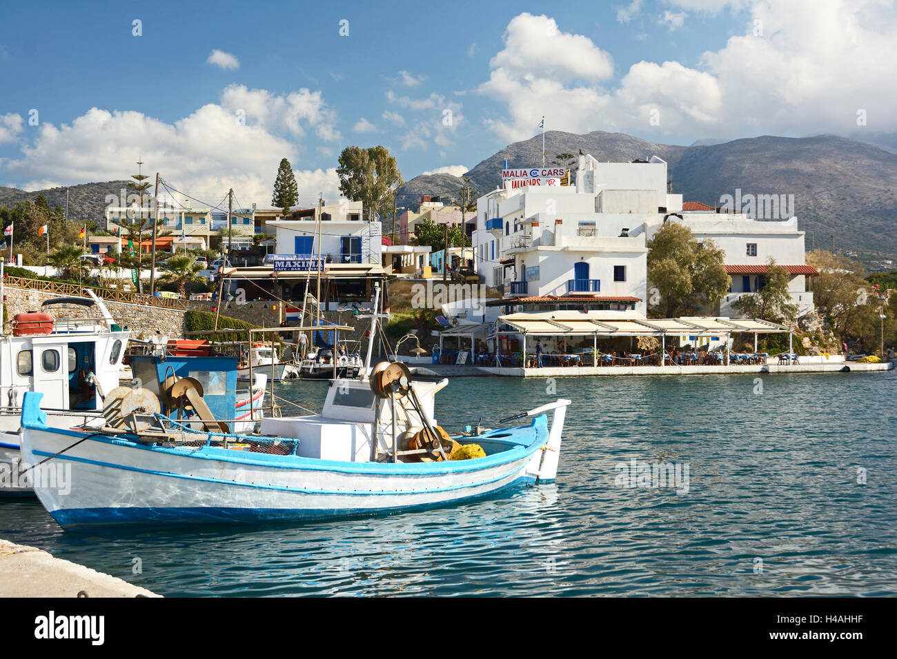 Crete, Sisi, fishing harbour Stock Photo - Alamy
