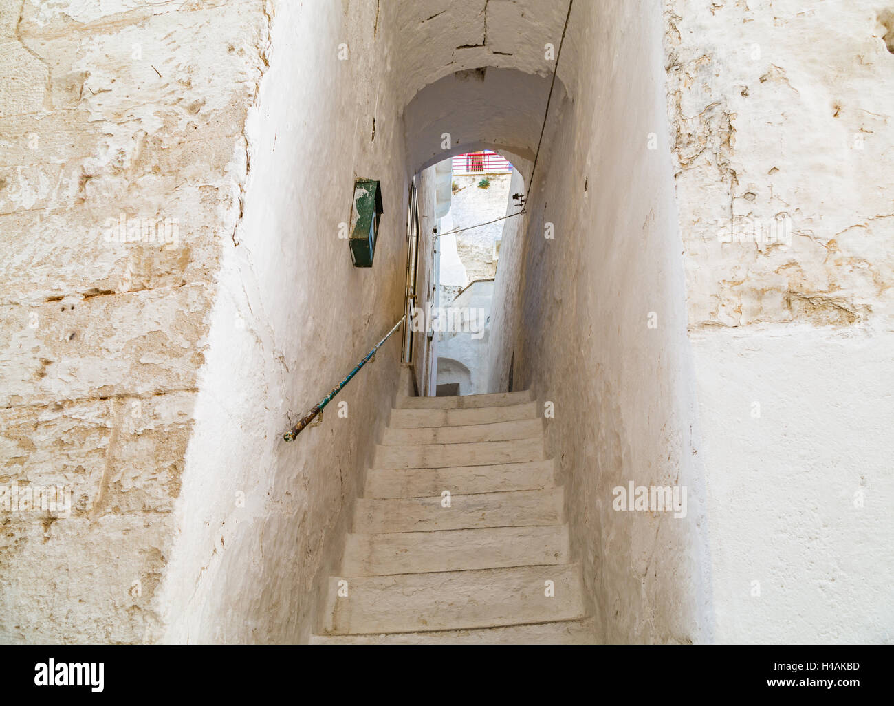 Narrow flight of steps of Ostuni, The White City Stock Photo - Alamy