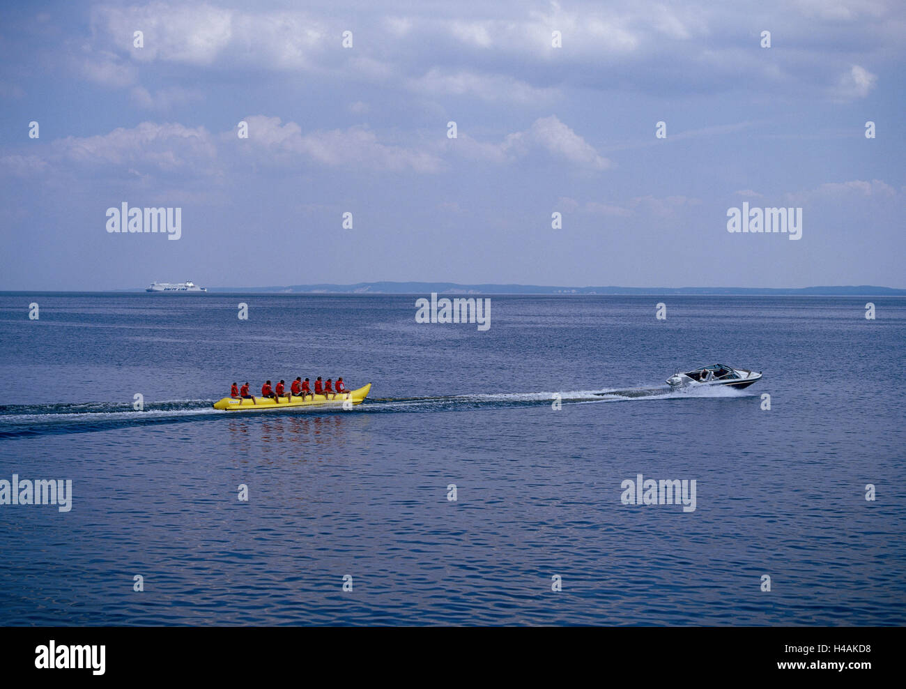 Sea, motorboat, banana boat, drag, destination, tourism, outside ...
