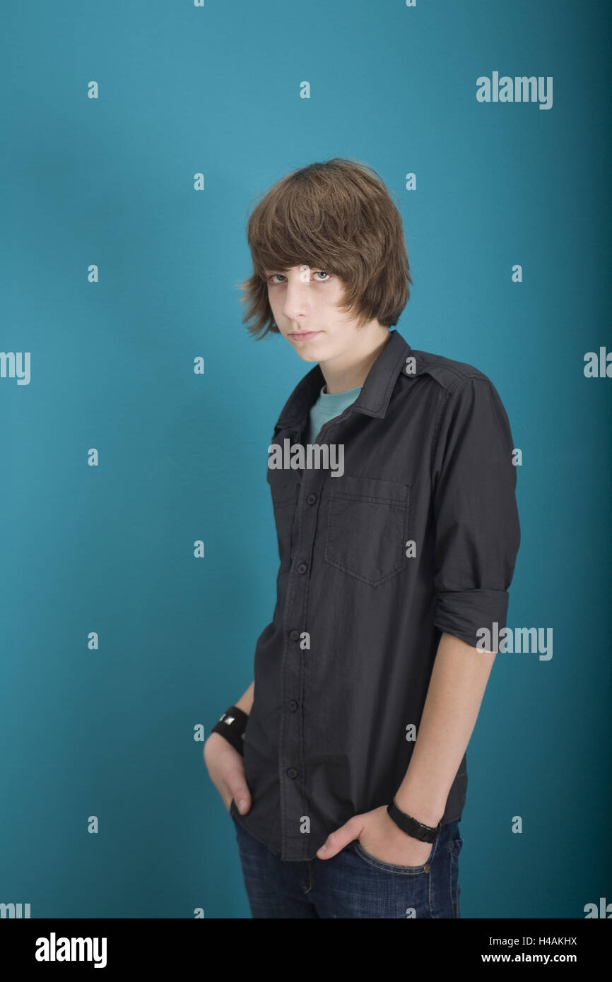 Teenager, boy, half portrait Stock Photo - Alamy