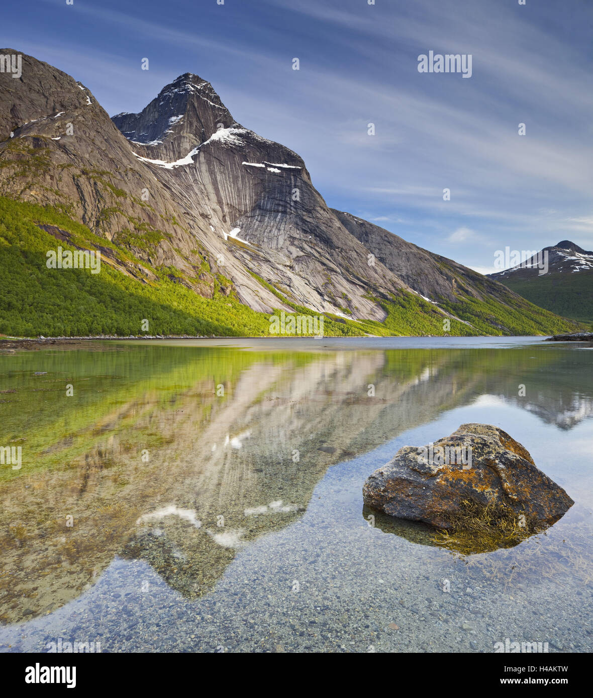 Norway, Nordland, Tysfjord, Stefjordbotn, Stetind, Stefjord Stock Photo ...