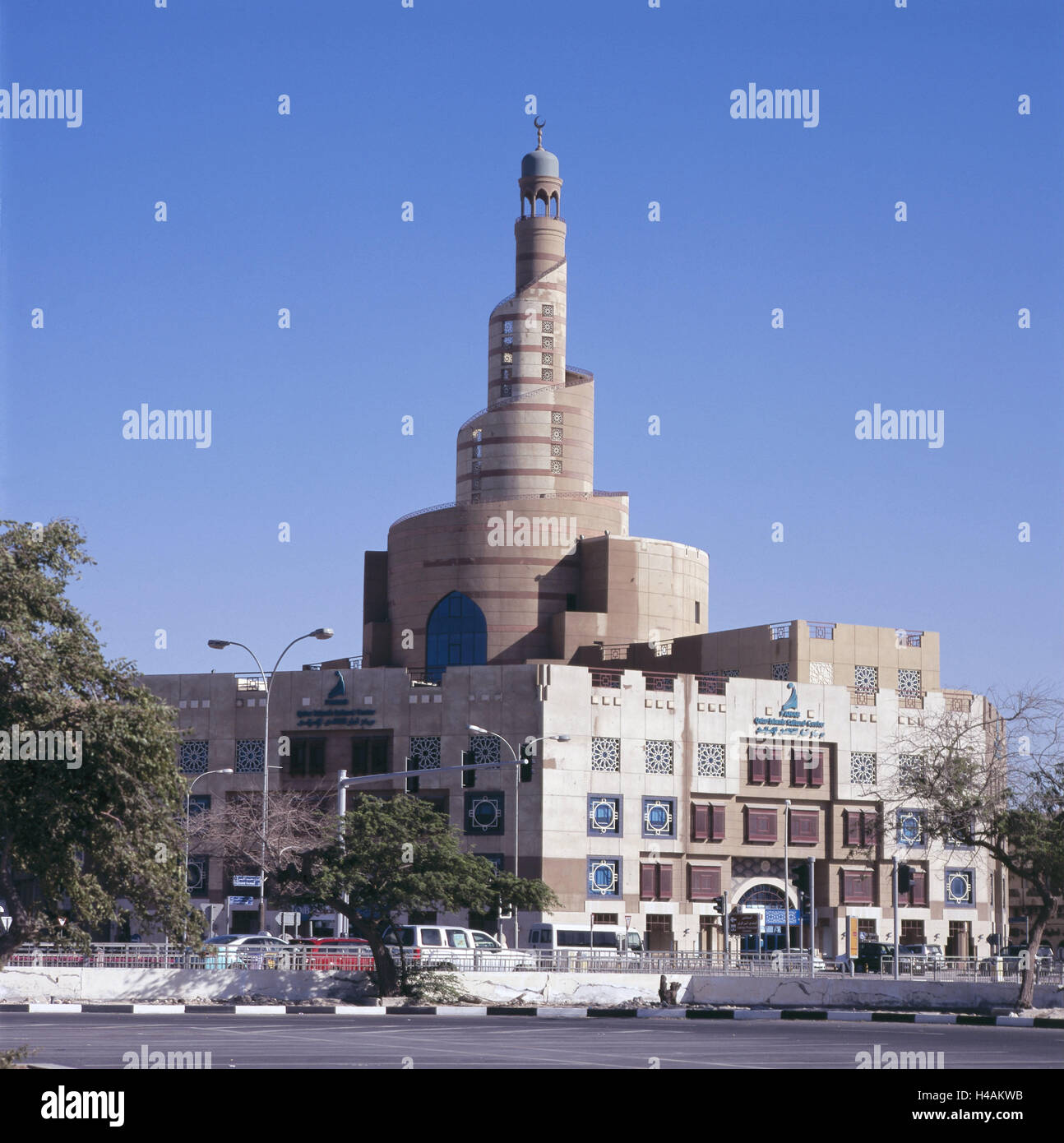 Qatar, Doha, church, outside, town, capital, steeple, heaven, blue ...