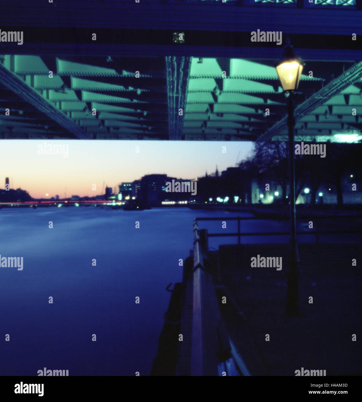 Great Britain, London, Tower Bridge, bottom side, detail, way through ...