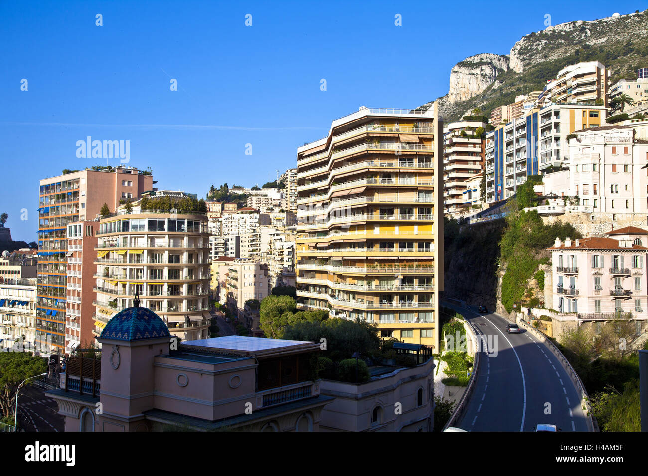 Monaco, building in La Condamine Stock Photo - Alamy