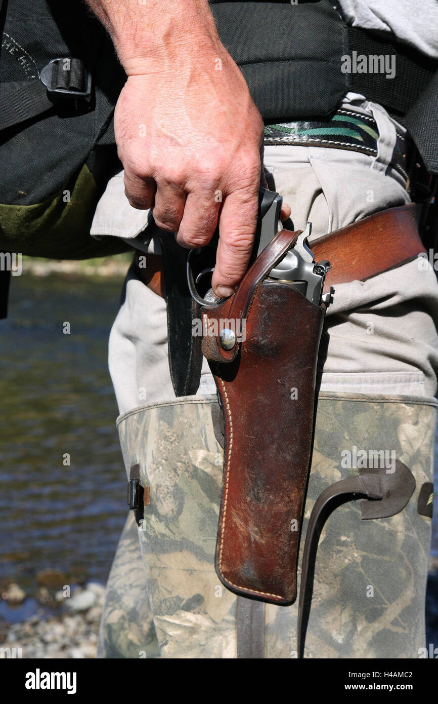 Man, weapon, side view, detail Stock Photo - Alamy