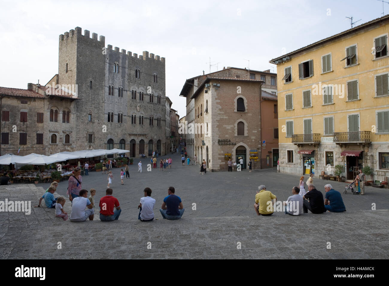 Italy, Tuscany, Massa Marittima, Old Town, stairs, tourist Stock Photo ...