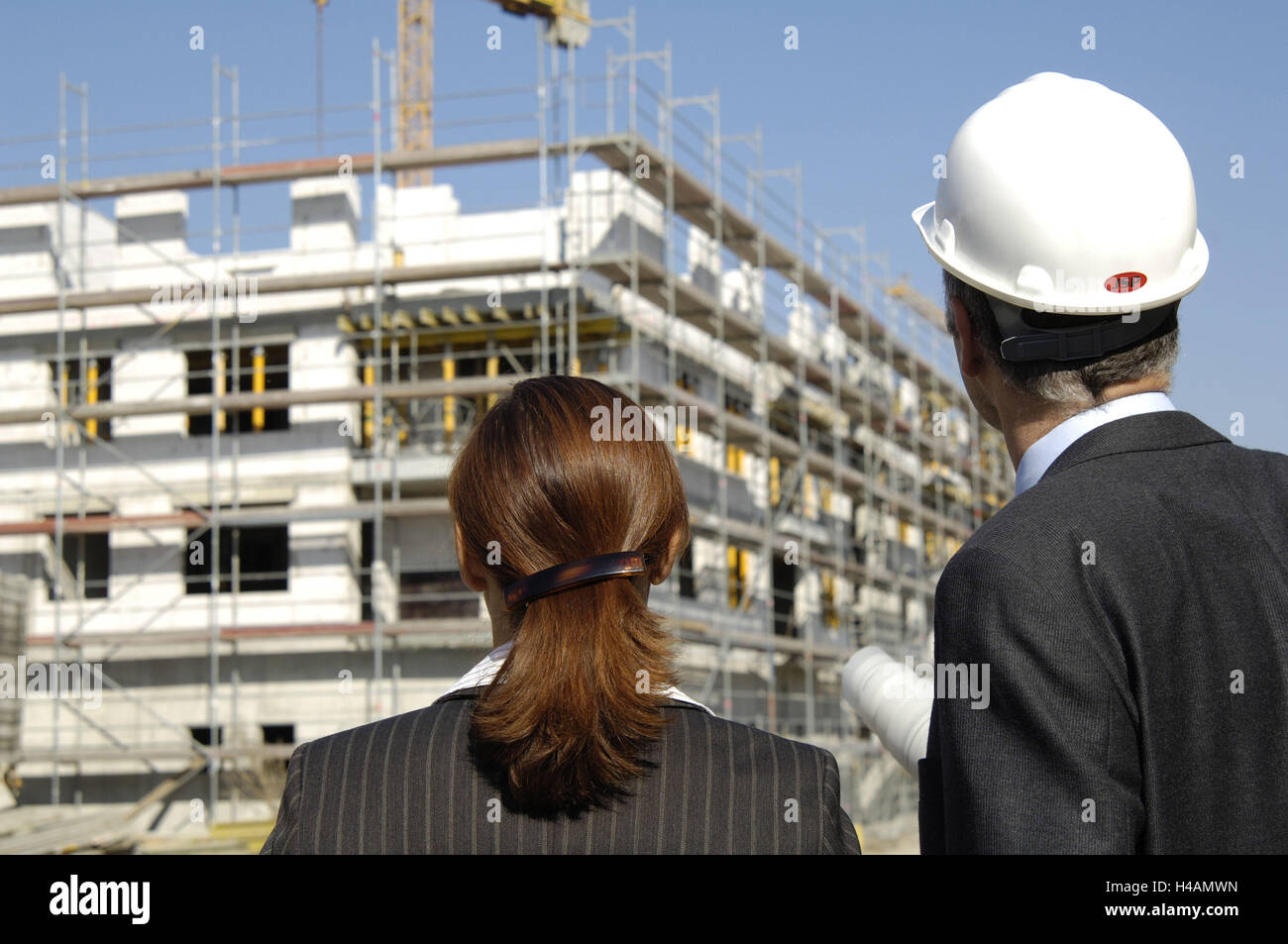 Men at work, architect, construction supervision Stock Photo - Alamy