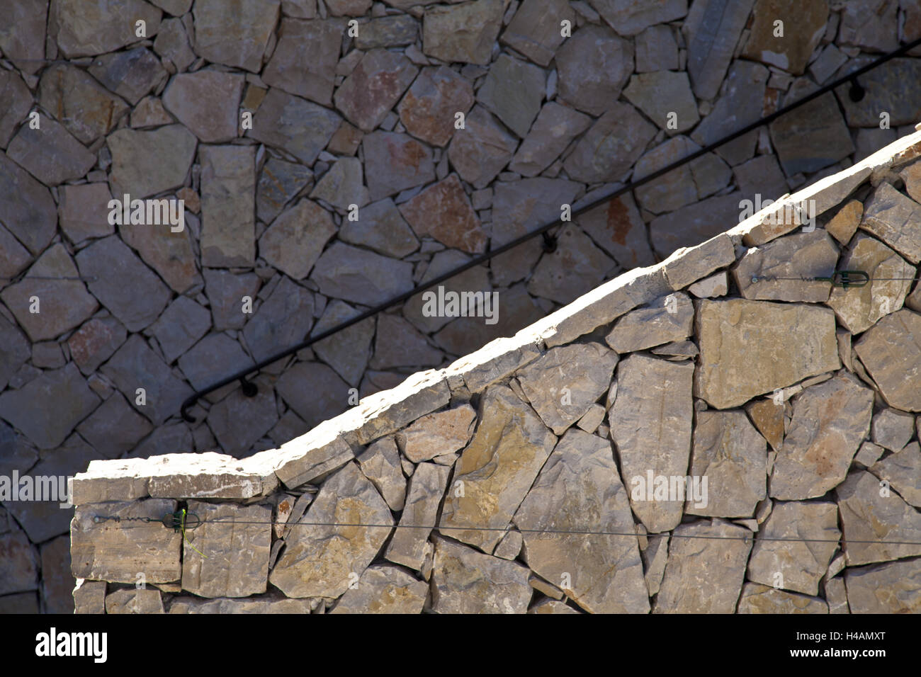 Monaco, stone defensive wall Stock Photo - Alamy