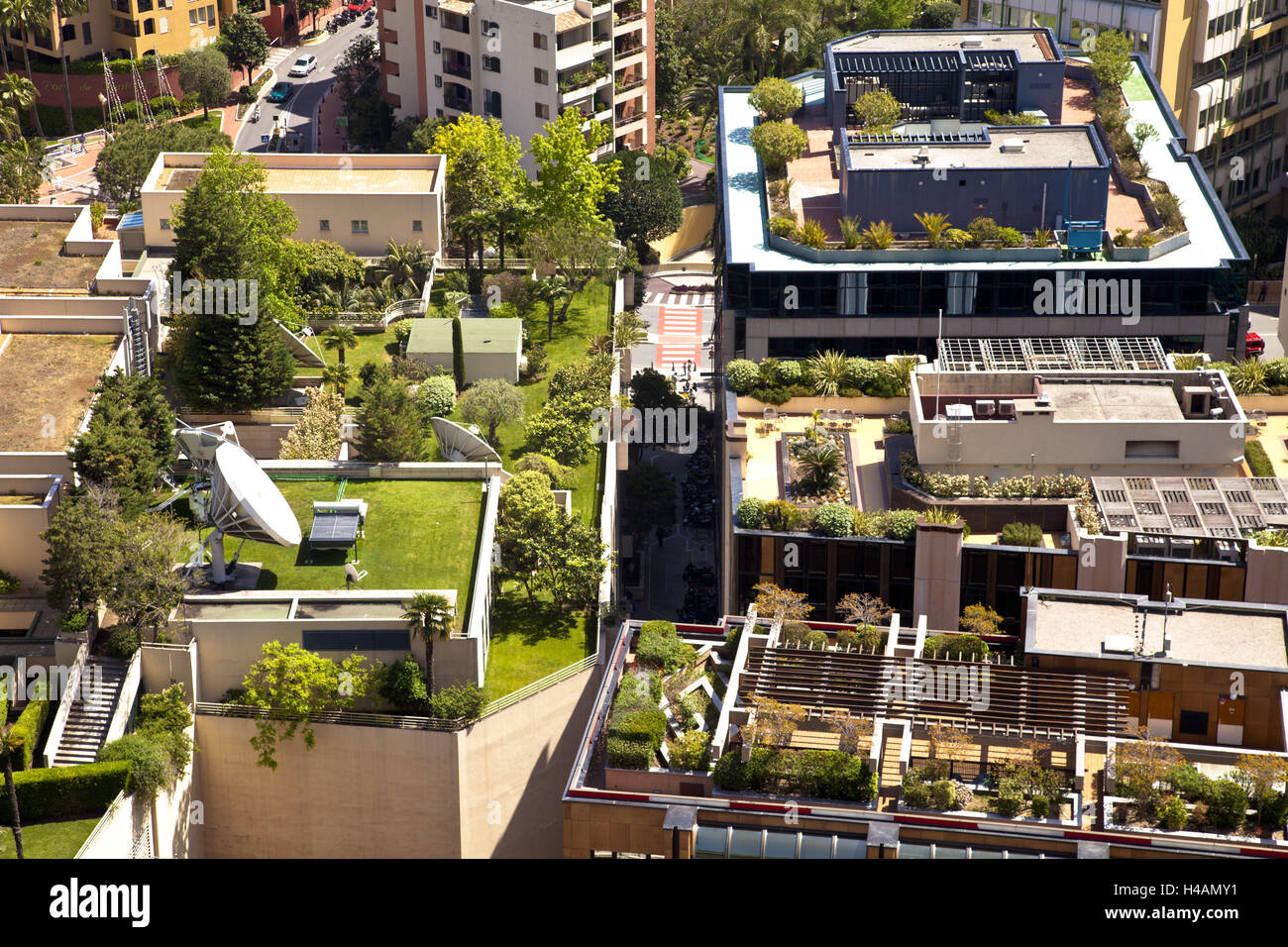 Monaco, roof gardens in Fontvieille Stock Photo - Alamy