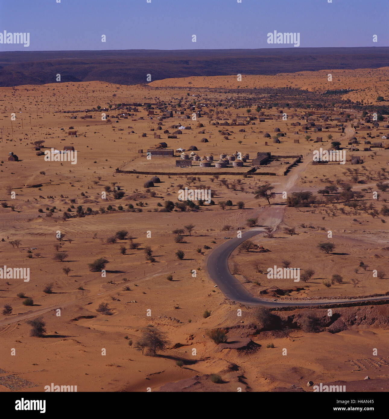 Mauritania, region Adrar, Azougui, scenery, overview, Africa, West ...