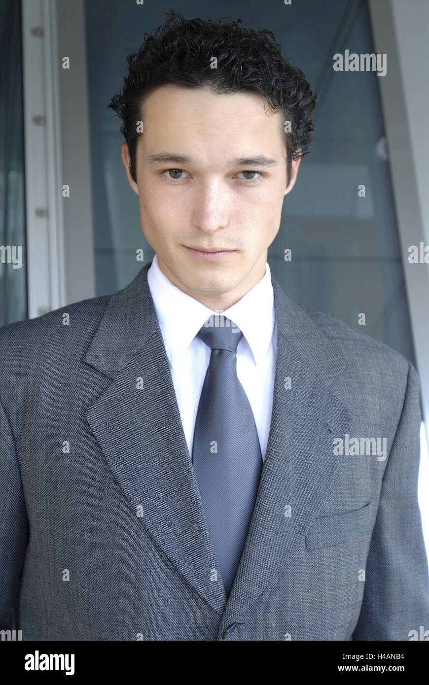 Man, young, suit, portrait Stock Photo - Alamy