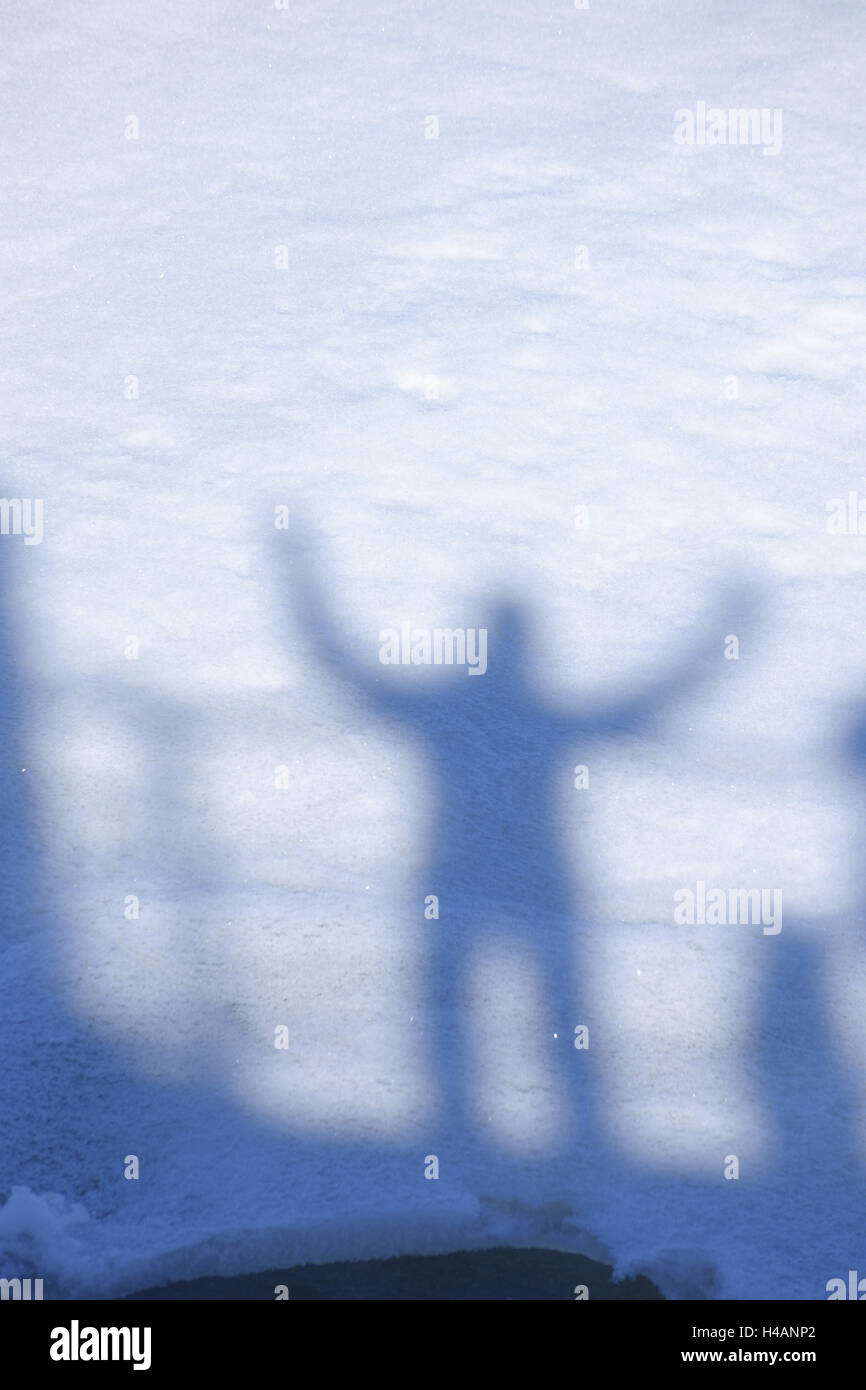 Shadow person on snow hi-res stock photography and images - Alamy