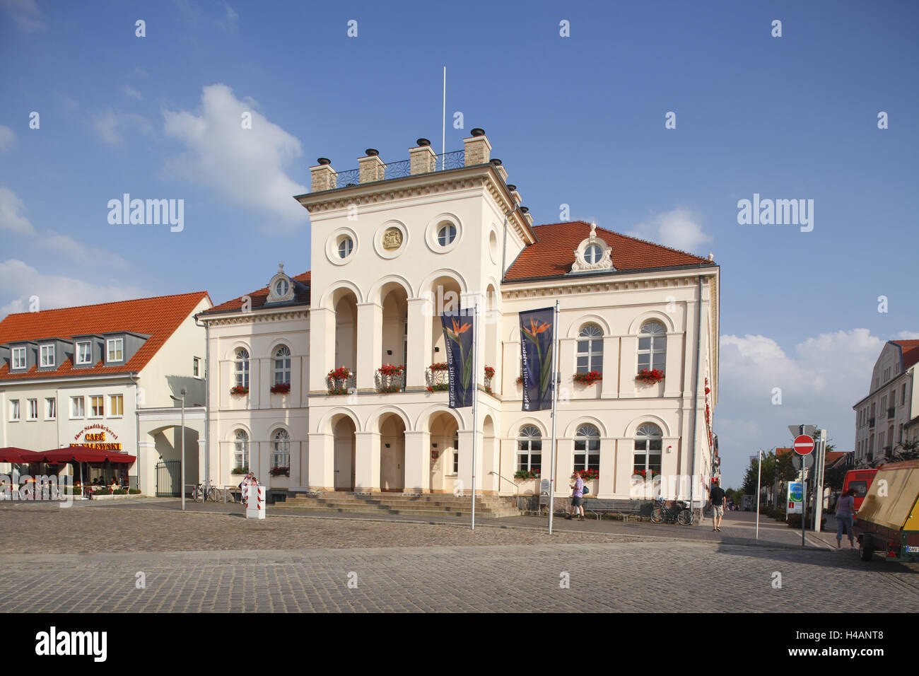 Germany, Mecklenburg-West Pomerania, Neustrelitz, city hall Stock Photo ...