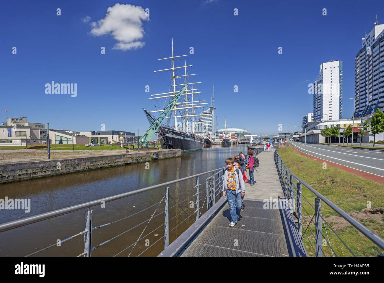Old harbour, museum harbour, navigation museum, Germany, Bremerhaven ...