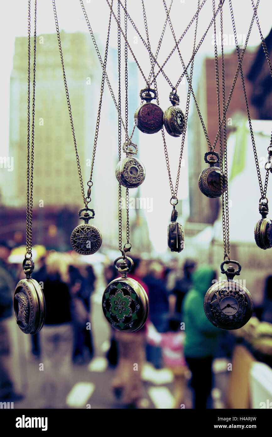 USA, New York City, market, clocks Stock Photo - Alamy
