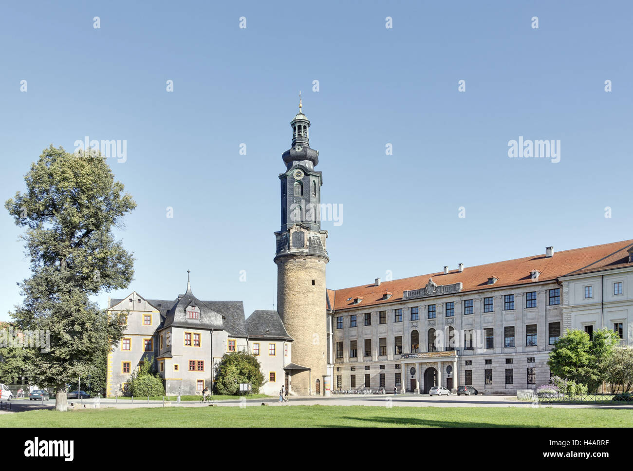 Germany, Thuringia, Weimar, castle, tower, tree Stock Photo - Alamy