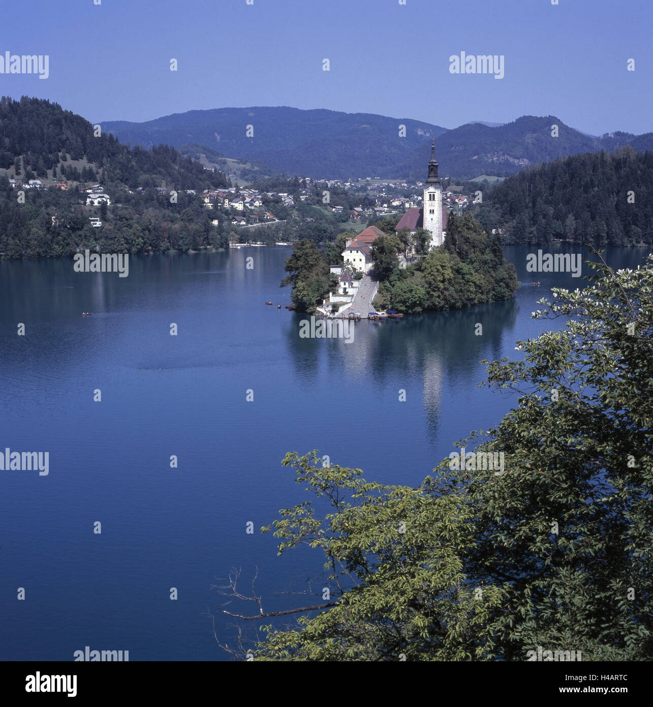 Slovenia, Bled, Lake Bled, Church of St Mary Stock Photo - Alamy
