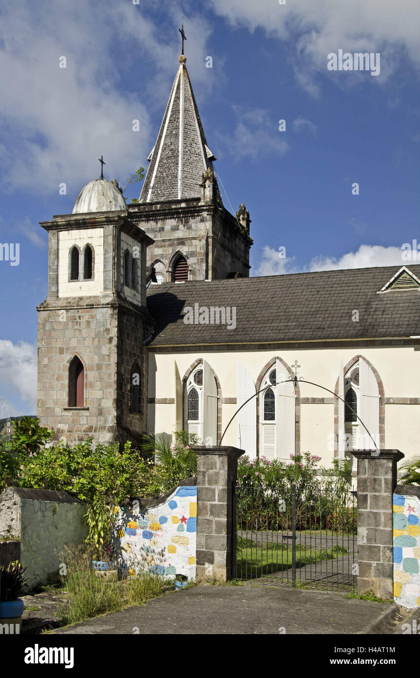 The Caribbean, Dominica, Roseau, Cathedral of Saint Patrick Stock Photo ...
