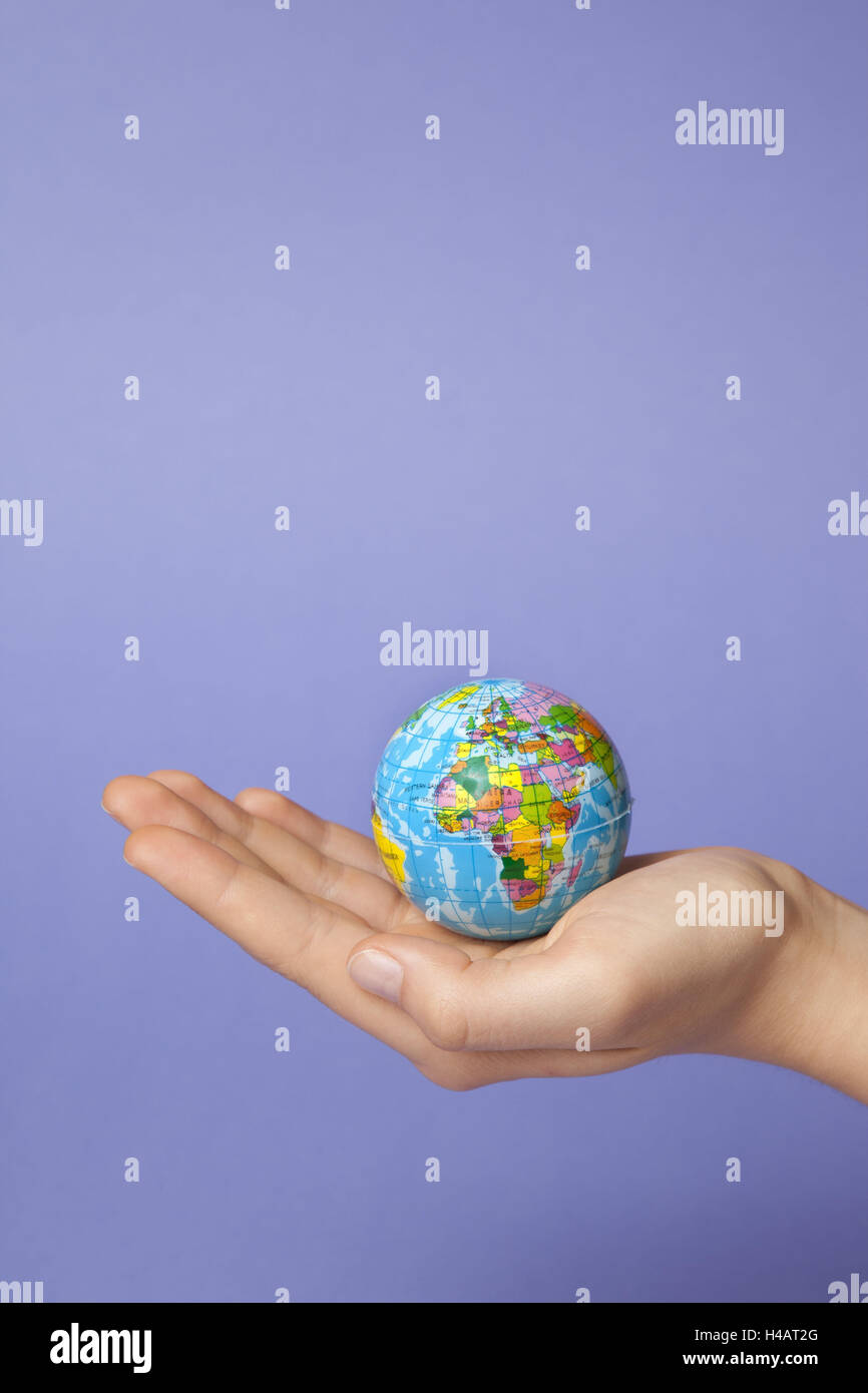 Hand, globe, symbol, responsibility, ecology Stock Photo - Alamy