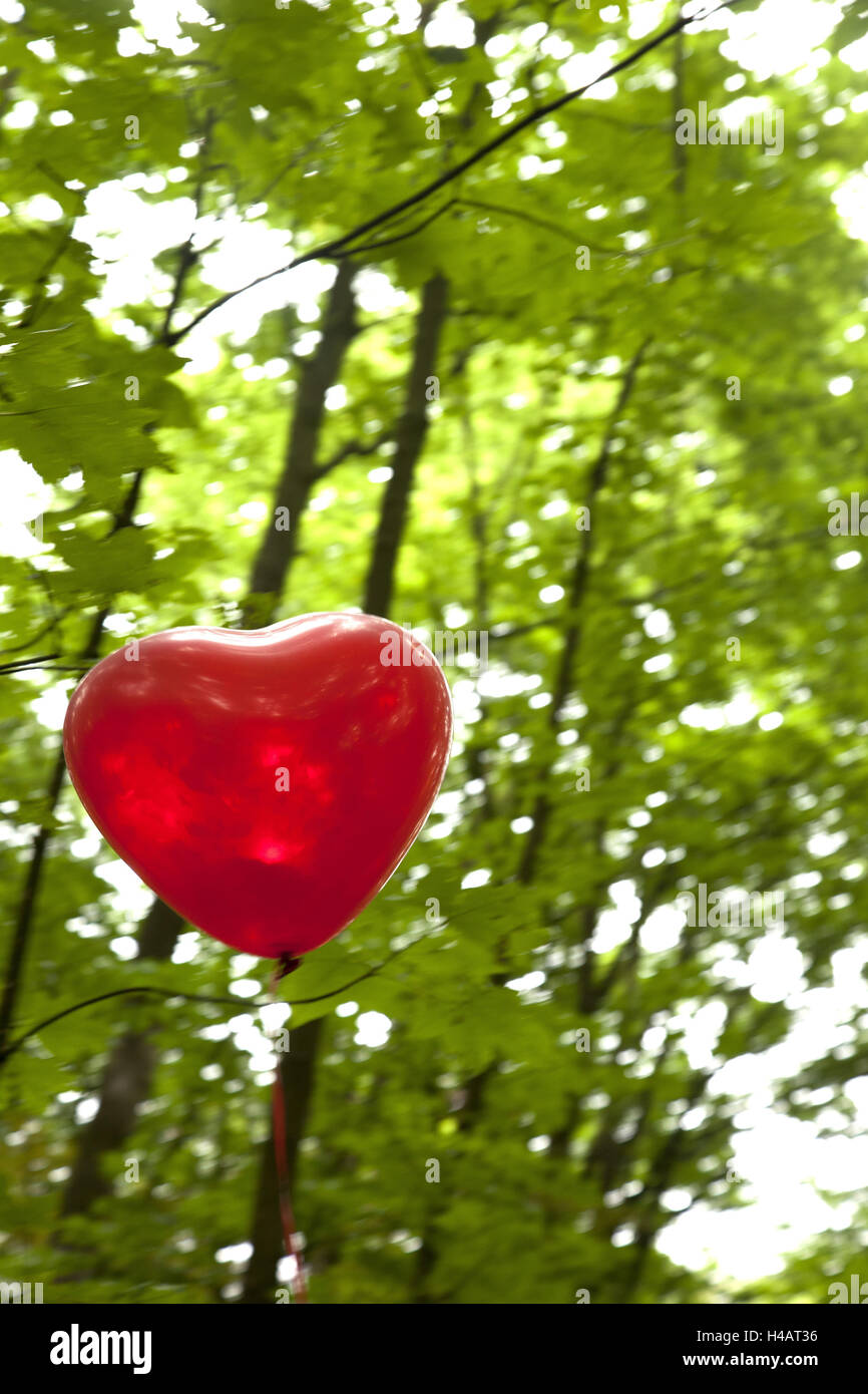 Forest, tree, balloon, heart shape, symbol Stock Photo - Alamy