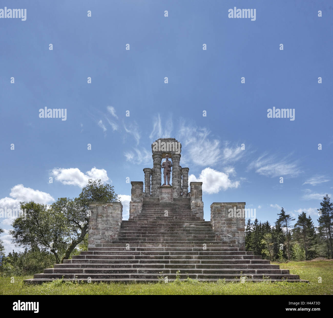 Germany, Thuringia, Gehren, long mountain monument, prince Karl Günther ...
