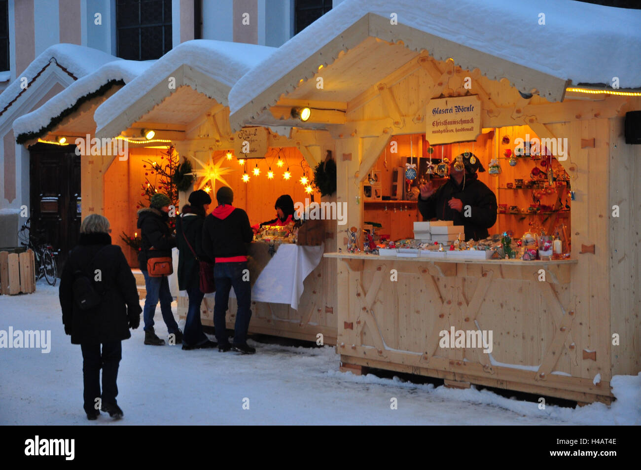 Germany, Bavaria, Mittenwald, Christmas fair, dusk Stock Photo - Alamy