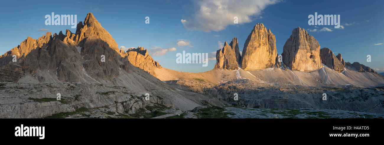 Tre Cime di Lavaredo (Three merlons), South Tyrol, the Dolomites ...