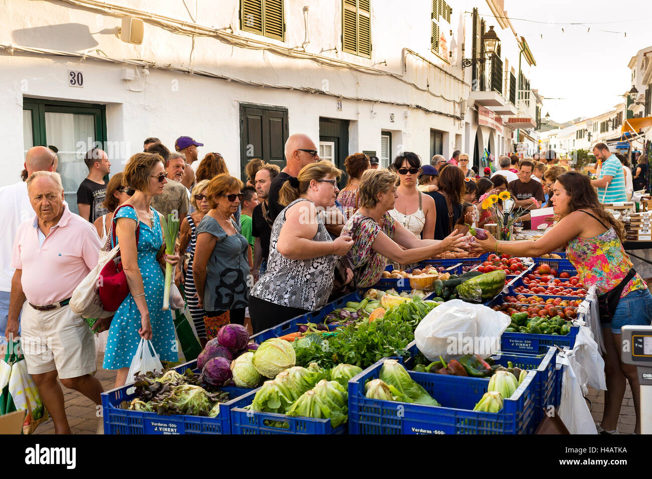 Evening market in fornells hi-res stock photography and images - Alamy