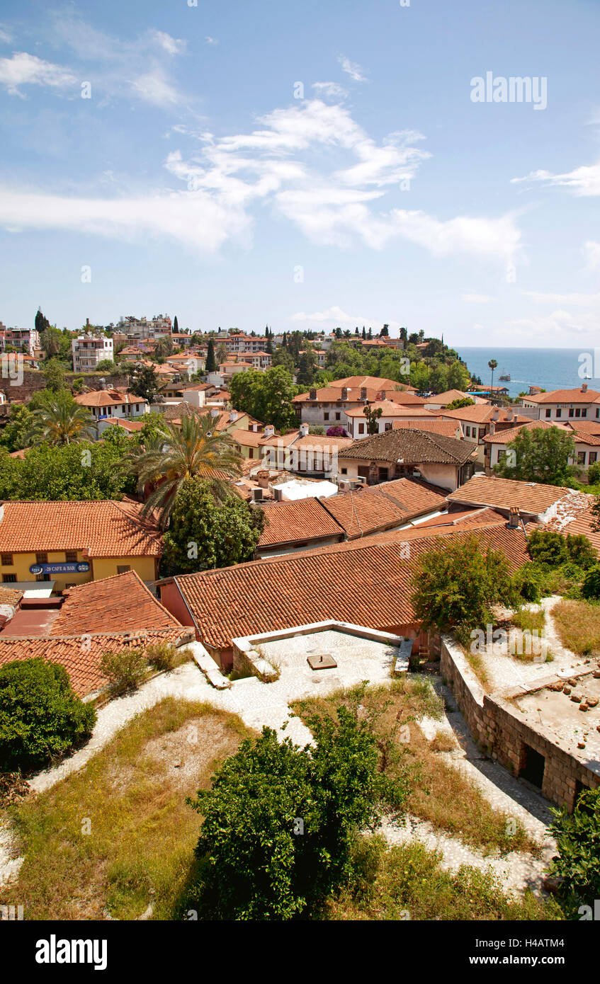 Turkey, Antalya, town view, overview, the Mediterranean Sea Stock Photo ...