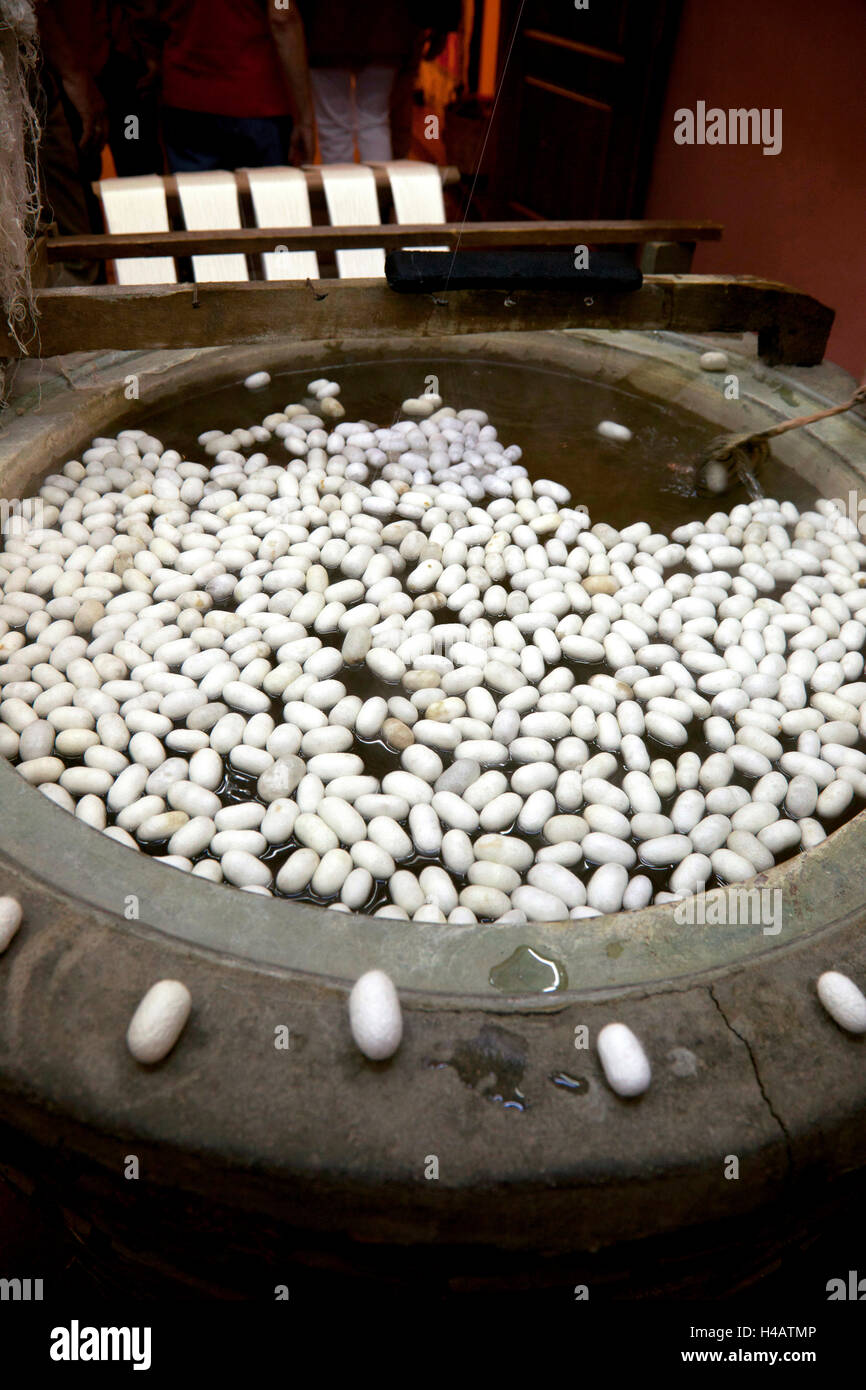 Turkey, Anatolia, silk cocoons, raw material, craft Stock Photo - Alamy